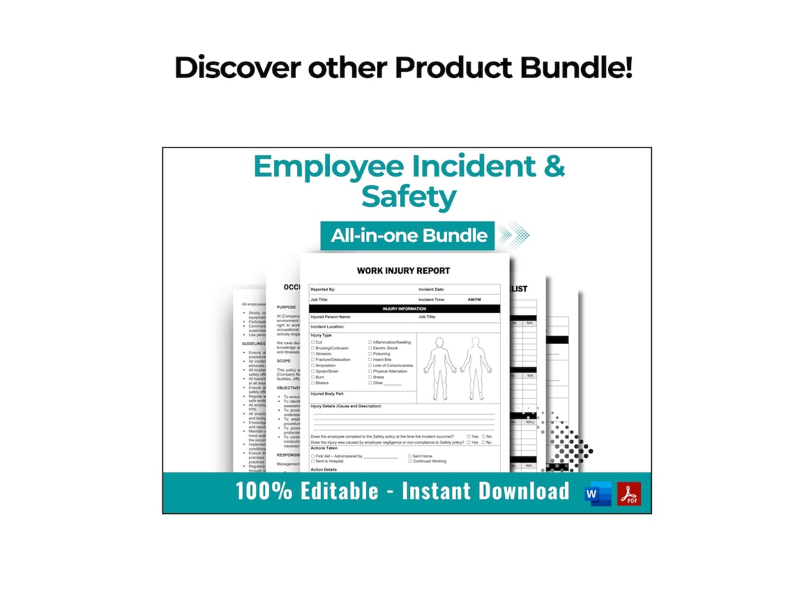 Injury Report, Work Accident Report, Incident Report, Employee Safety ...