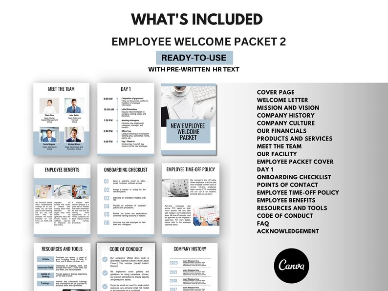 HR Forms, HR Templates, Recruitment, New Hire Packet, New Hire ...
