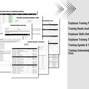 Employee Training Bundle, New Hire Training Plan, Training Checklist ...