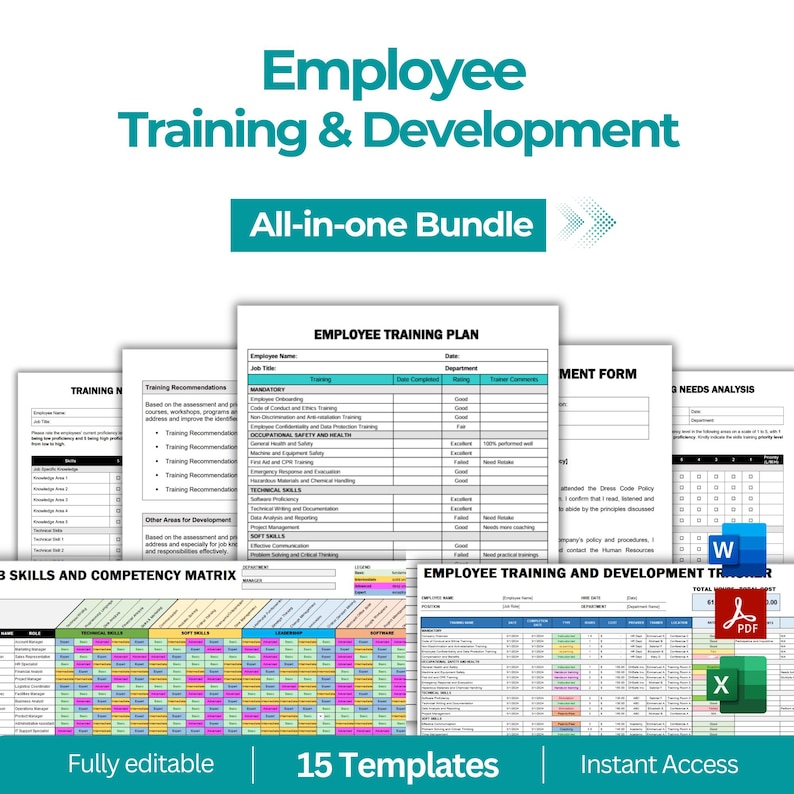 Employee Training Bundle, New Hire Training Plan, Training Checklist ...