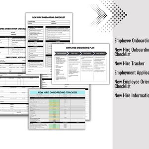 Employee Onboarding Bundle, Job Offer, New Hire Checklist, New Hire ...