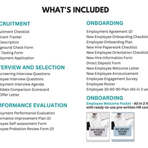 HR Forms, HR Templates, Recruitment, New Hire Packet, New Hire ...