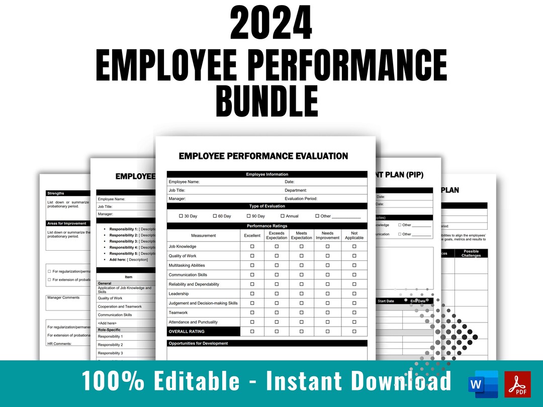 Employee Performance Bundle, Employee Performance Evaluation ...