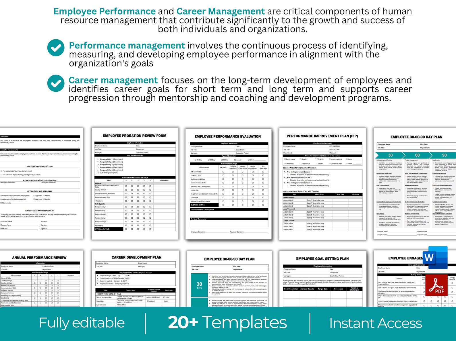 Employee Performance Bundle, Employee Performance Evaluation ...