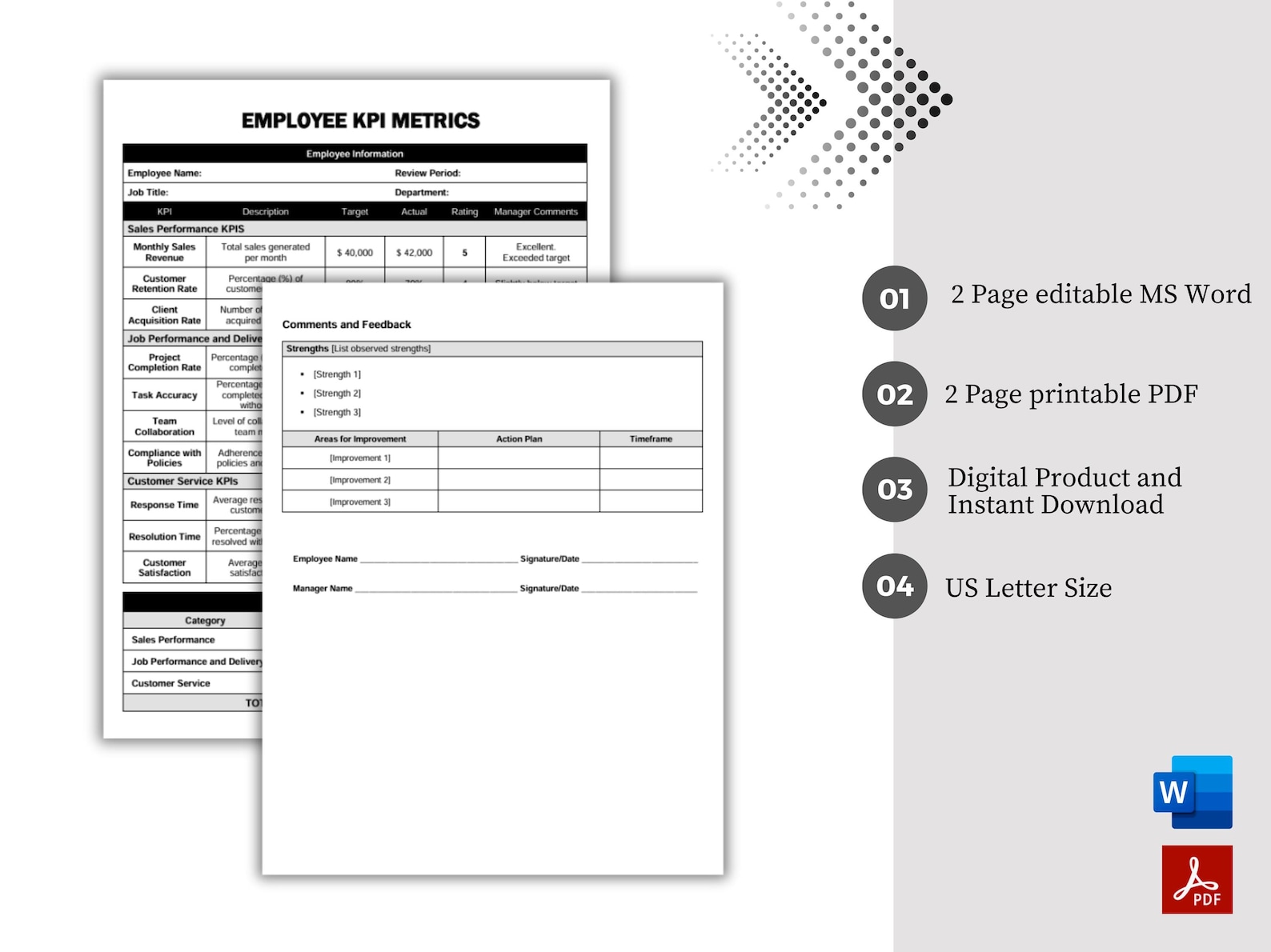 KPI Tracker, KPI Template, KPI Dashboard Template, Key Performance ...