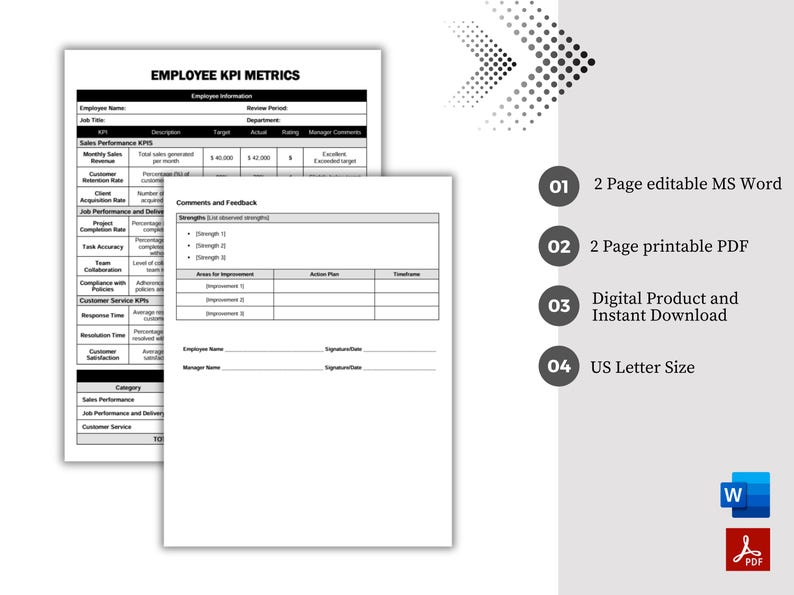 KPI Tracker, KPI Template, KPI Dashboard Template, Key Performance ...