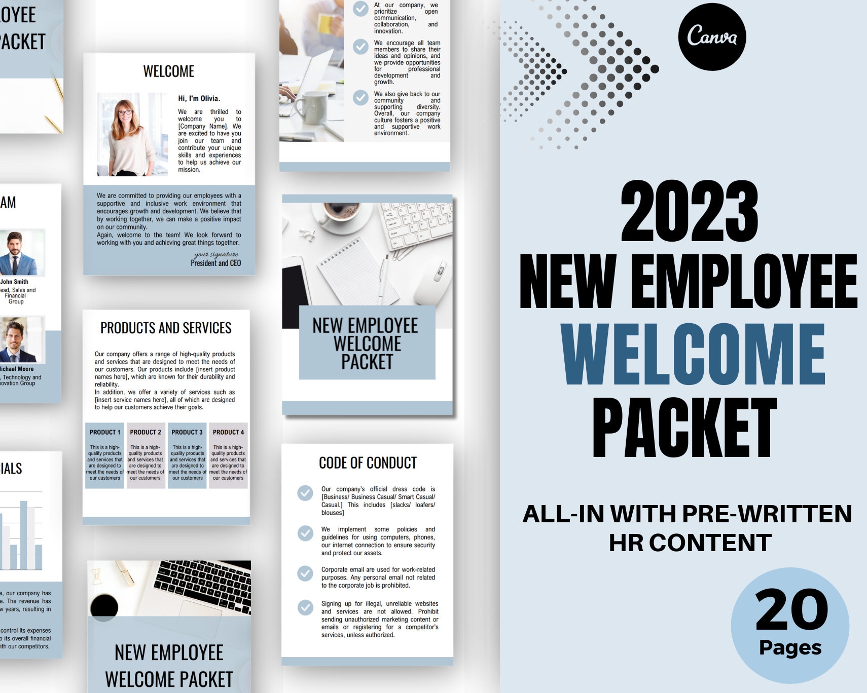 Employee Welcome Packet Employee Onboarding Handbook New - Etsy