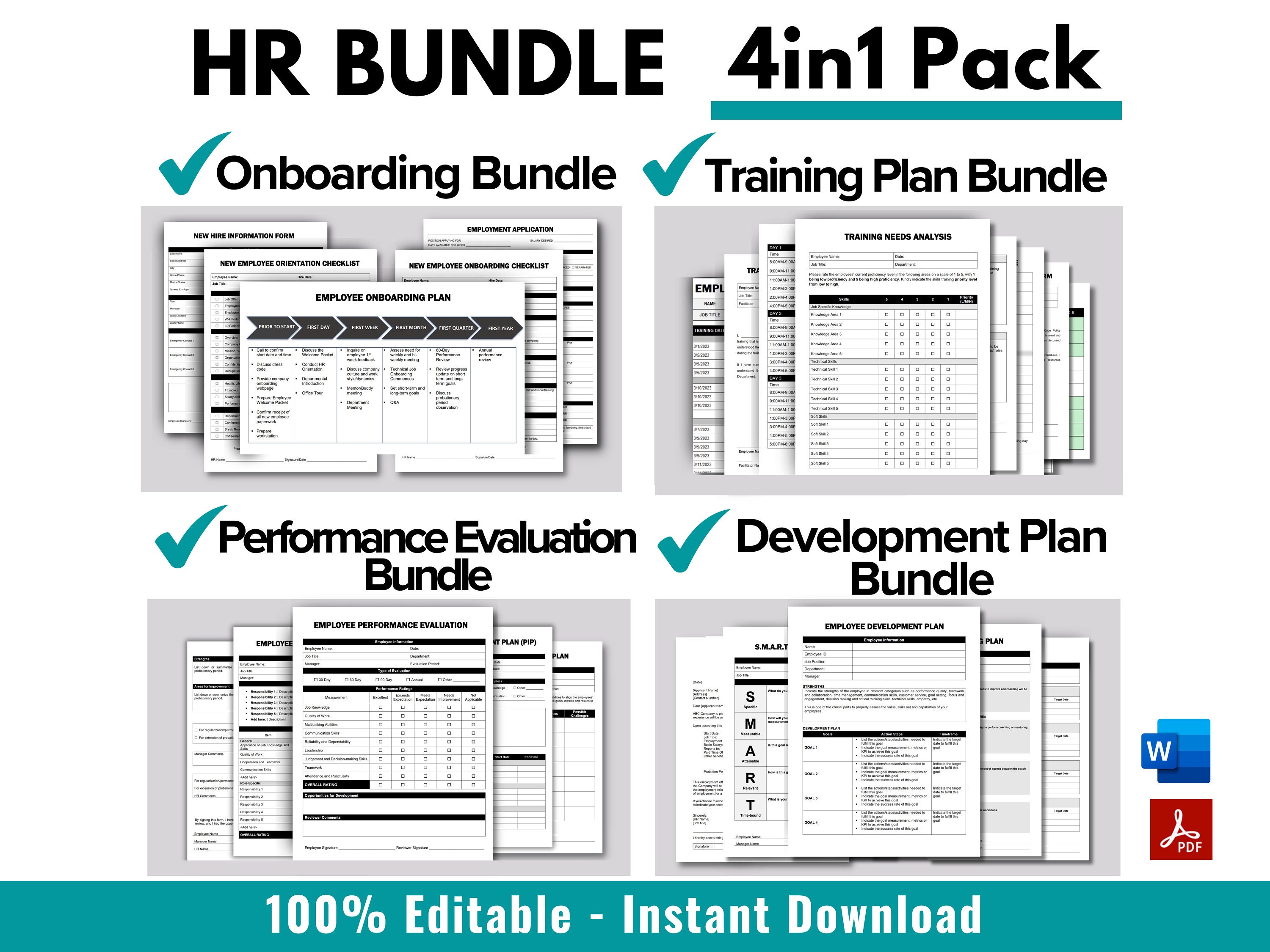 Human Resources Forms, HR Templates, HR Forms, Employee Onboarding ...
