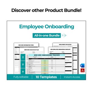 New Hire Checklist, New Hire Packet, New Hire Onboarding, Job Offer ...