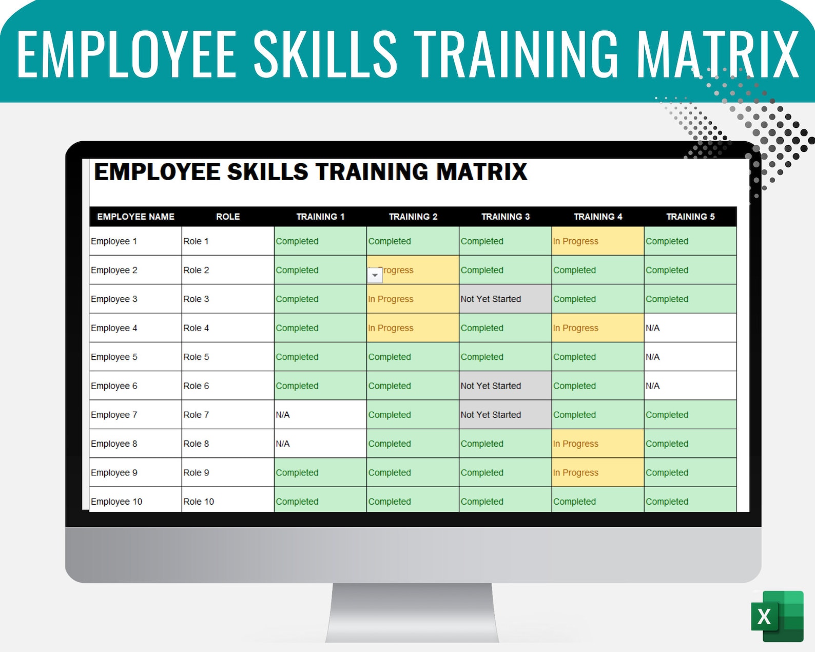 Employee Skills Training Matrix | Training Matrix, Skills Matrix ...