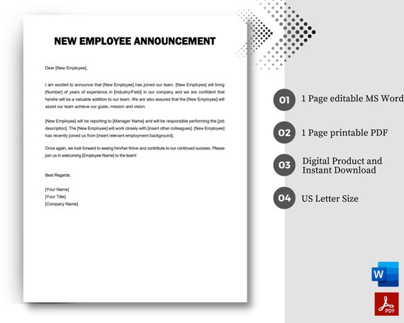 New Employee Announcement Memos