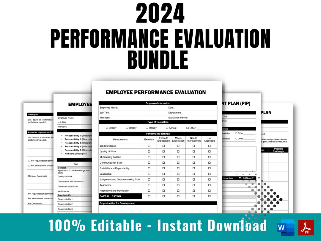 Employee Performance Bundle, Employee Performance Evaluation ...