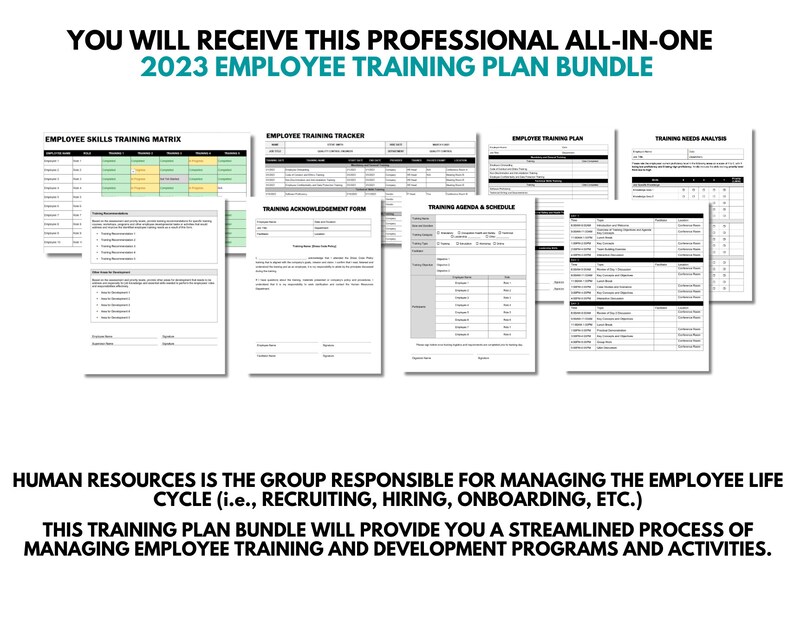 Employee Training Bundle New Hire Training Plan Training - Etsy
