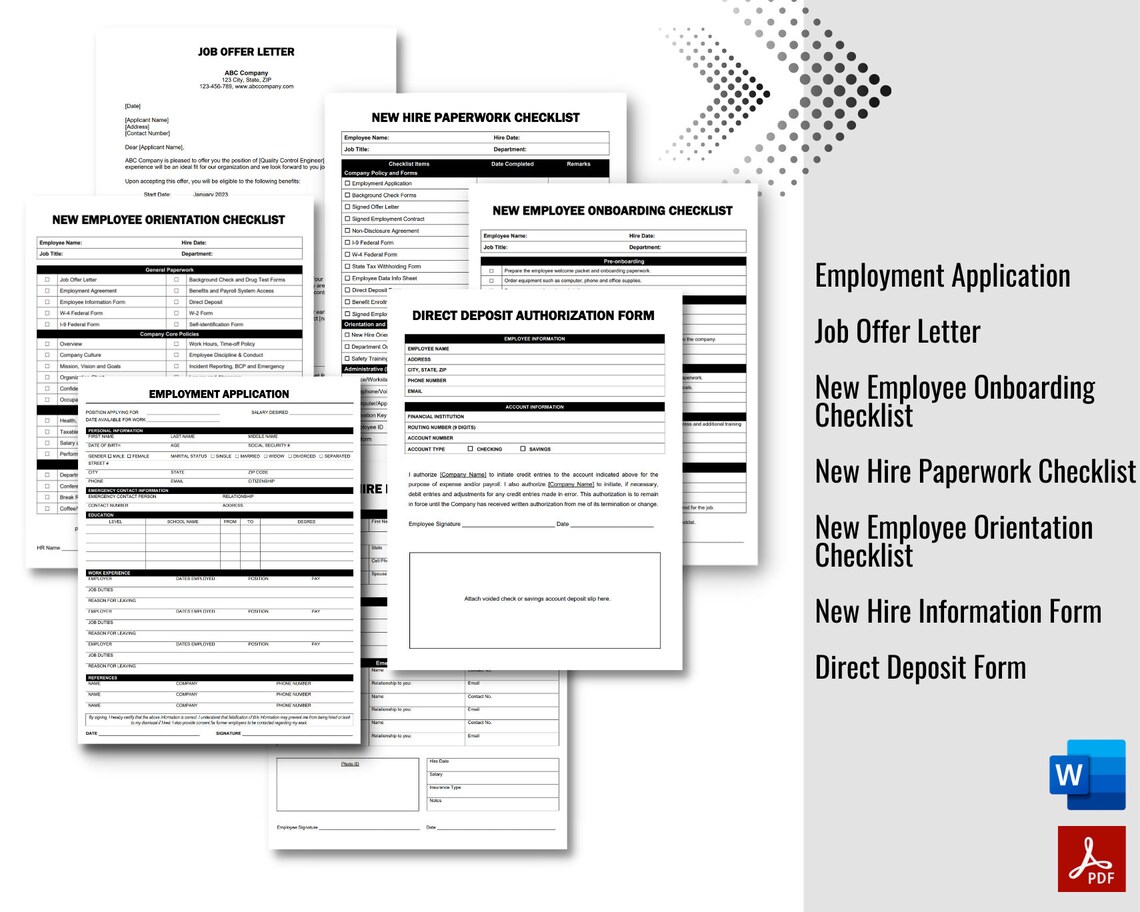 New Hire Information Sheet New Hire Information New Hire - Etsy