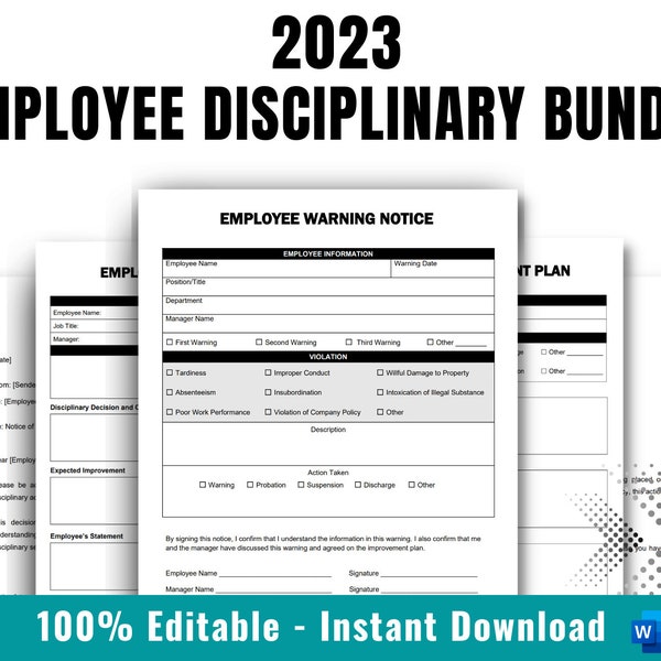 Template to Write up Employee - Etsy