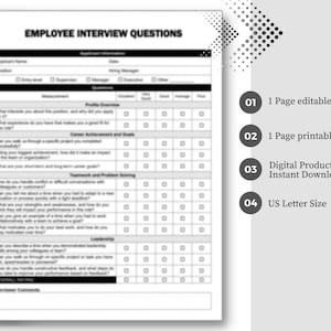 Employee Interview Questions, Employee Hire, Interview Questions ...