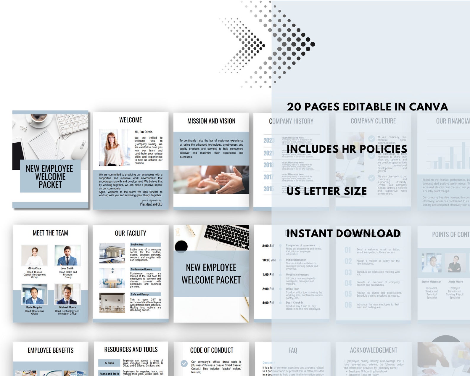 Employee Welcome Packet Employee Onboarding Handbook New - Etsy