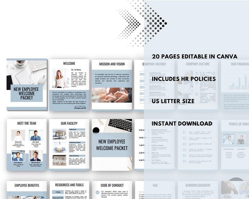 Employee Welcome Packet Employee Onboarding Handbook New - Etsy