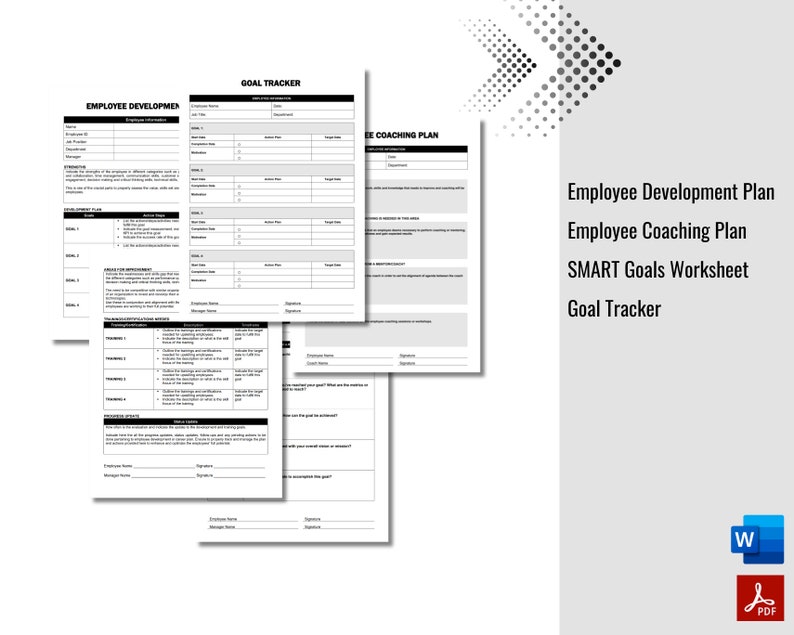 Employee Development Plan Bundle SMART Goals Goals - Etsy