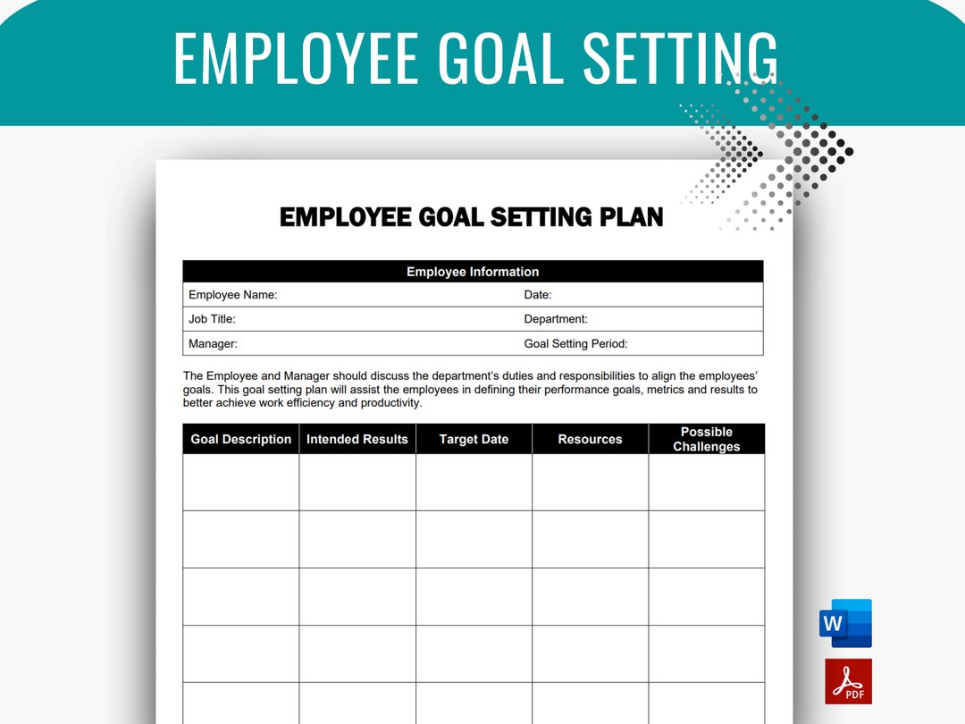 Goal Setting, Goal Planning, Goal Tracker, Goal Chart, Employee ...