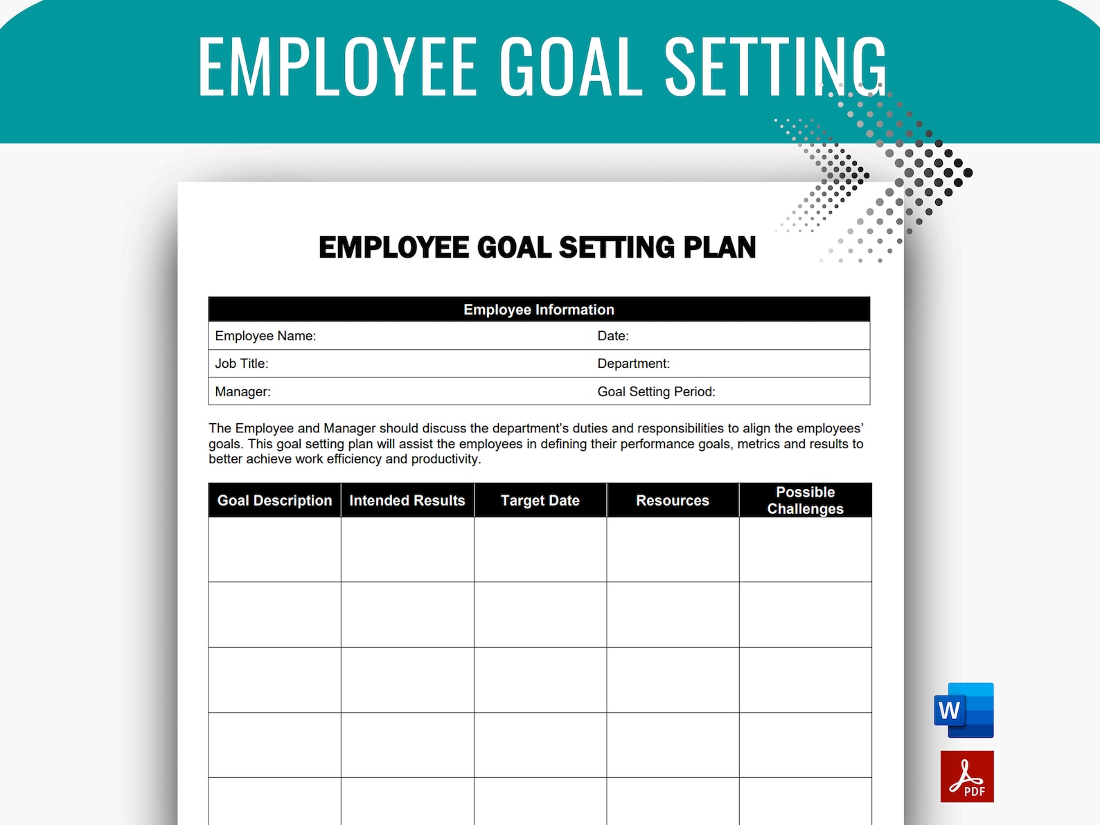 Goal Setting, Goal Planning, Goal Tracker, Goal Chart, Employee ...