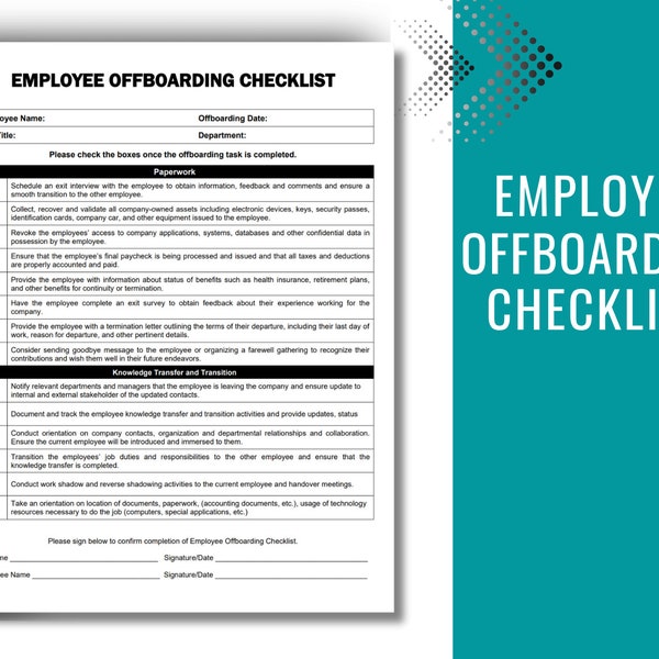 Employee Termination Form - Etsy