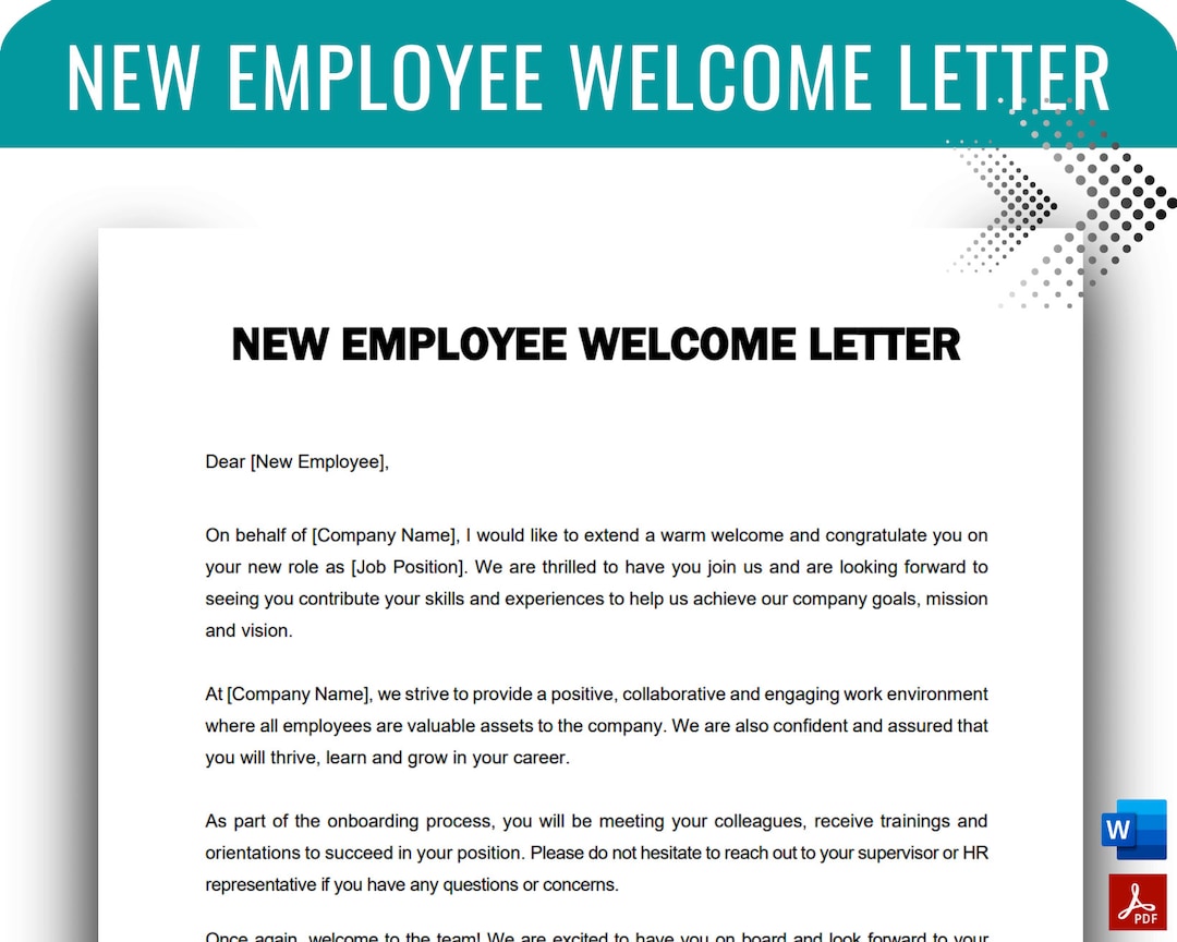 New Employee Welcome Letter New Hire Welcome Kit Onboarding - Etsy