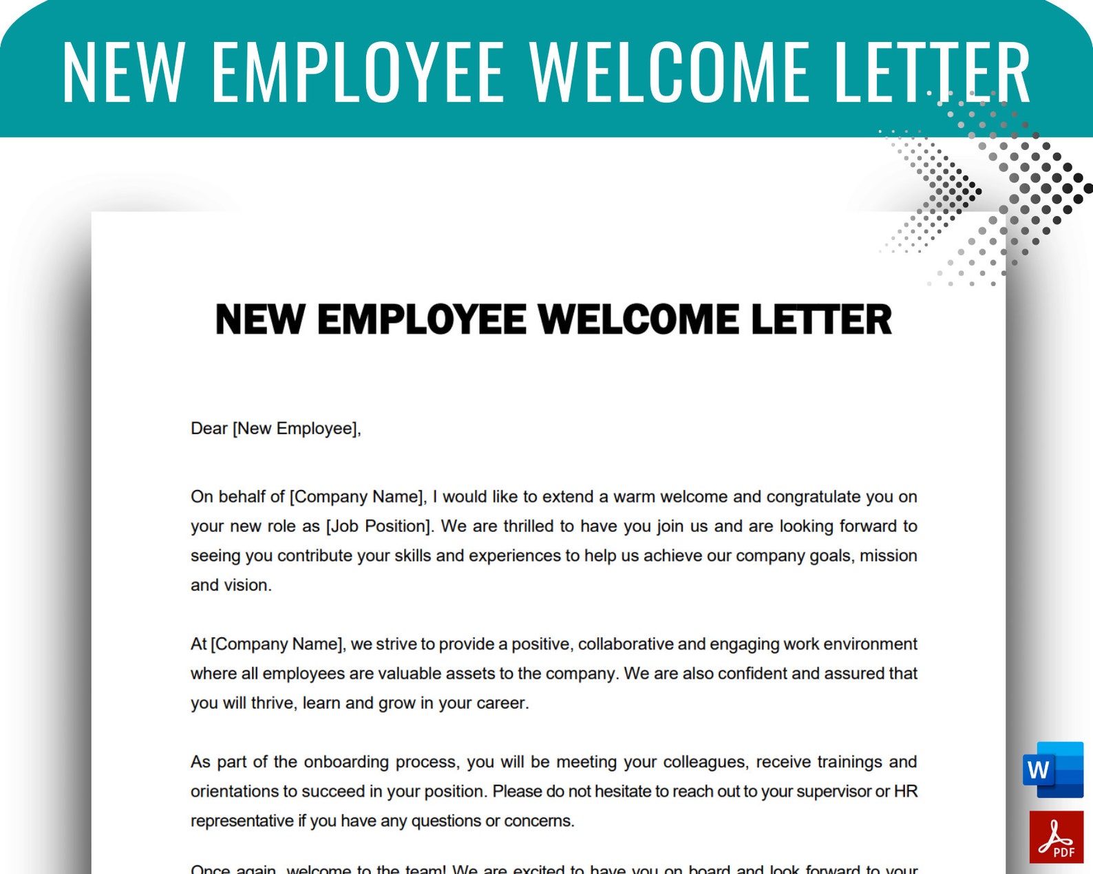 New Employee Welcome Letter New Hire Welcome Kit Onboarding - Etsy