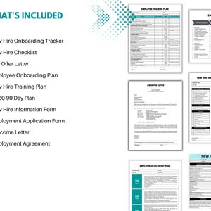 Employee Onboarding Bundle, Job Offer, New Hire Checklist, New Hire ...