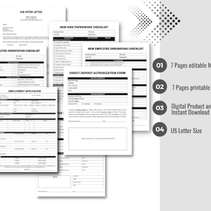 Employee Onboarding Bundle Job Offer New Hire Checklist New - Etsy
