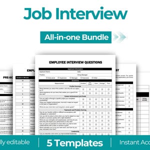 Employee Interview Bundle, Employee Interview Questions, Interview ...
