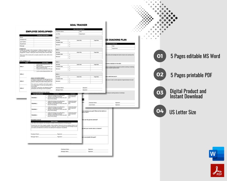 Employee Development Plan Bundle SMART Goals Goals - Etsy