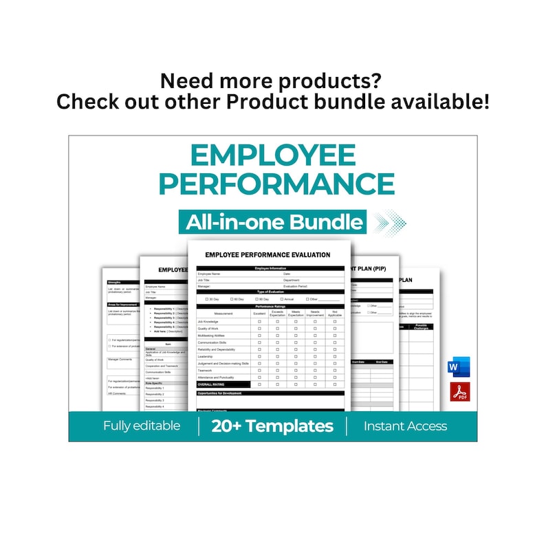 Employee Performance Evaluation Template, Employee Performance Review ...