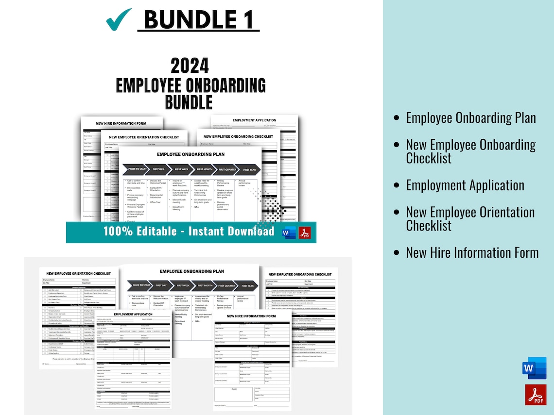 Human Resources Forms, HR Templates, HR Forms, Employee Onboarding ...