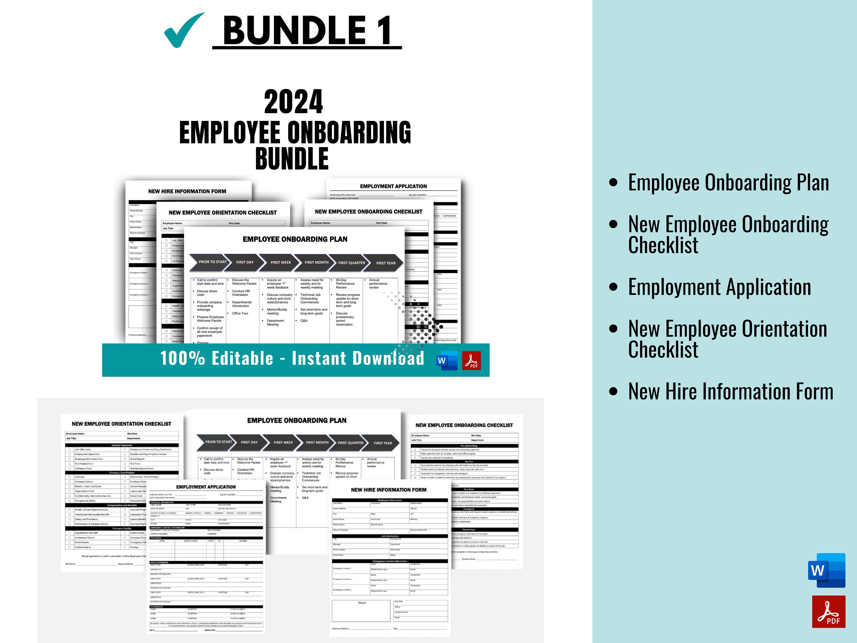 Human Resources Forms, HR Templates, HR Forms, Employee Onboarding ...