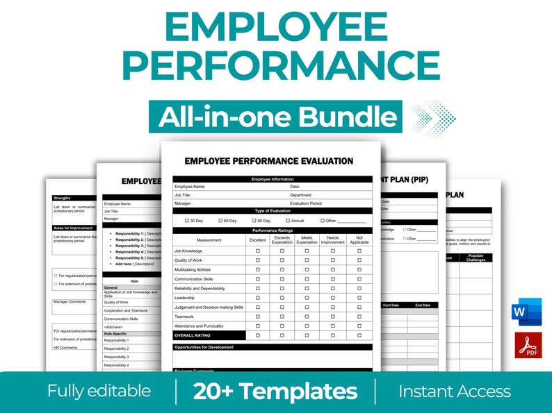 Employee Performance Bundle, Employee Performance Evaluation ...