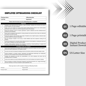 Employee Offboarding Checklist, Employee Exit Checklist, Employee Exit ...