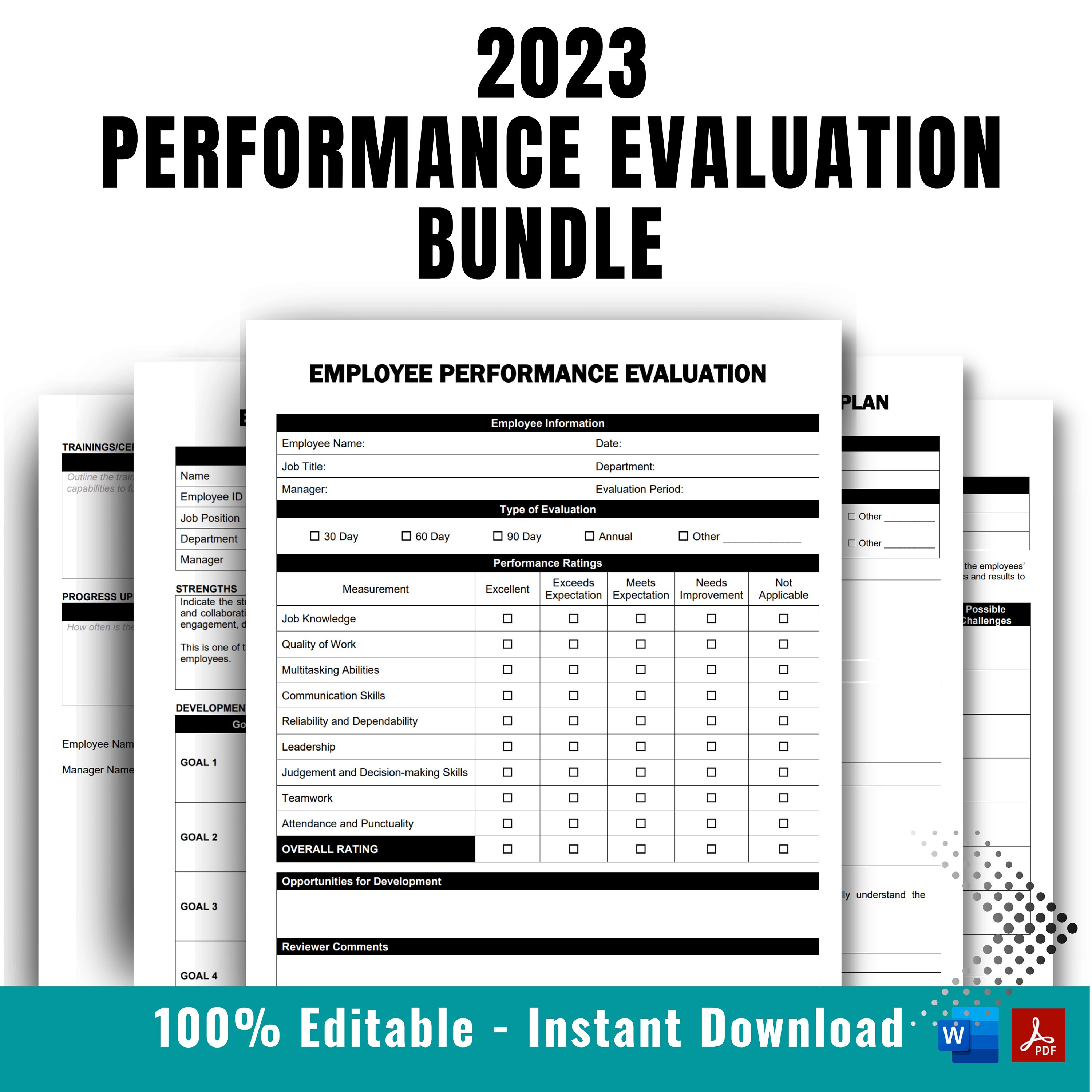 Employee Performance Bundle Employee Performance Evaluation - Etsy