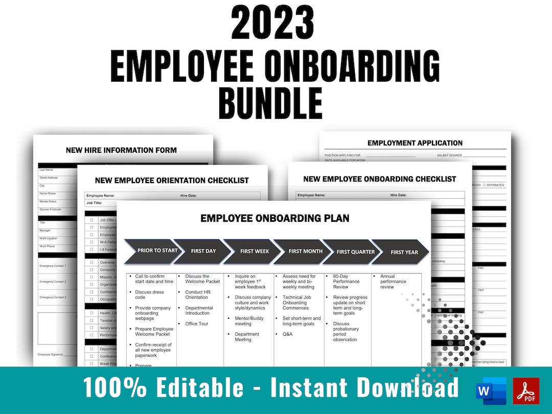 Employee Onboarding Bundle, Job Offer, New Hire Checklist, New Hire ...