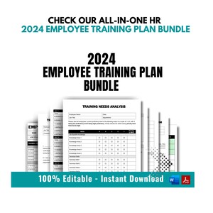Training Needs Analysis, Training Plan, Training Checklist,, Employee Training, Training Needs ...