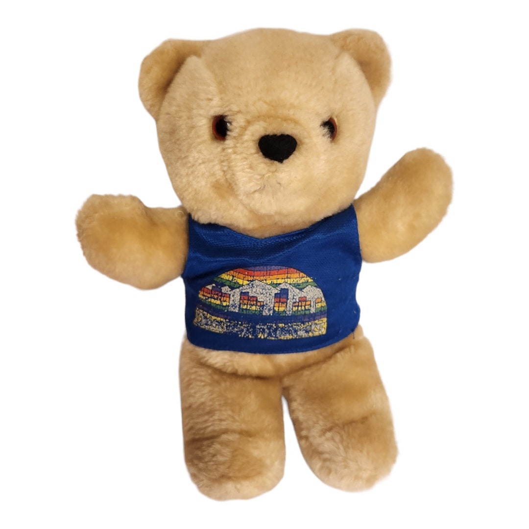Vintage 1987 NBA Nuggets Teddy Bear With Classic Jersey Plush Stuffed ...