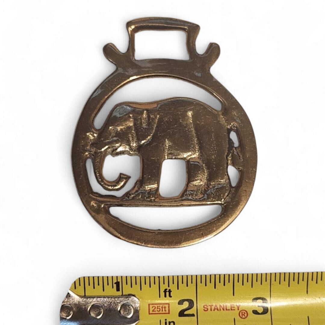 Vintage Brass Elephant Medallion Saddle Bridle Harness Ornament - Etsy