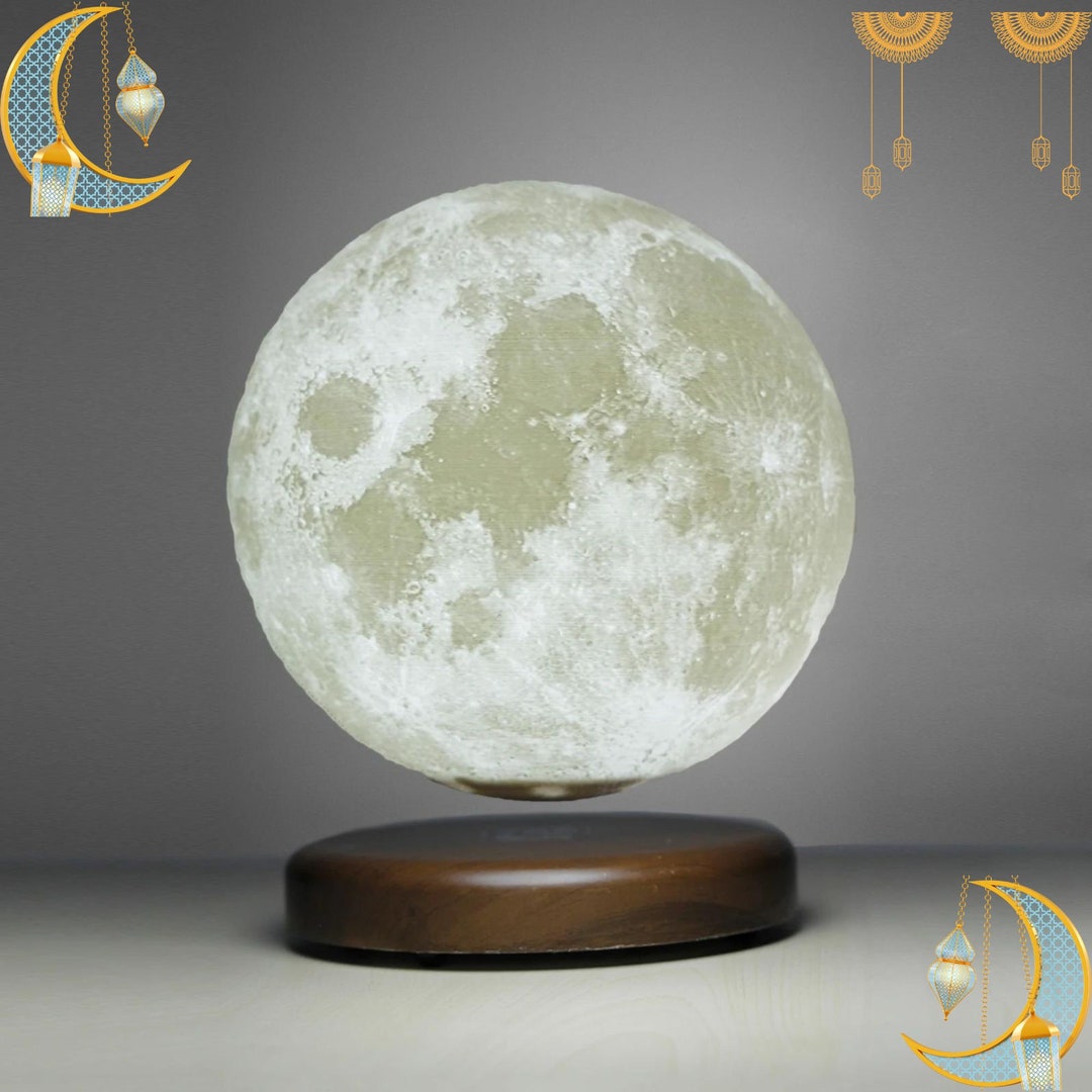 3D Floating Moon Lamp Levitating Moon Lamp Magnetic Resin Lamp - Etsy UK