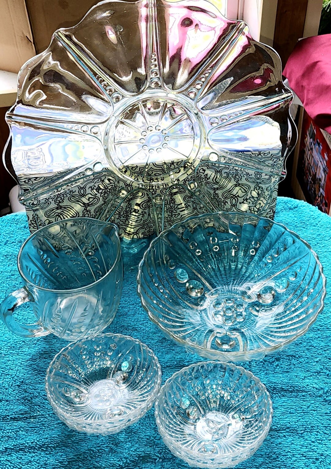 Anchor Hocking & Oyster Pearl 7 Piece Dinnerware Set With Platter ...