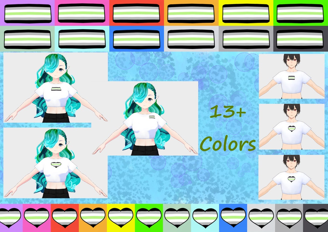 Vtuber Agender Pride Mini T-shirt - Etsy