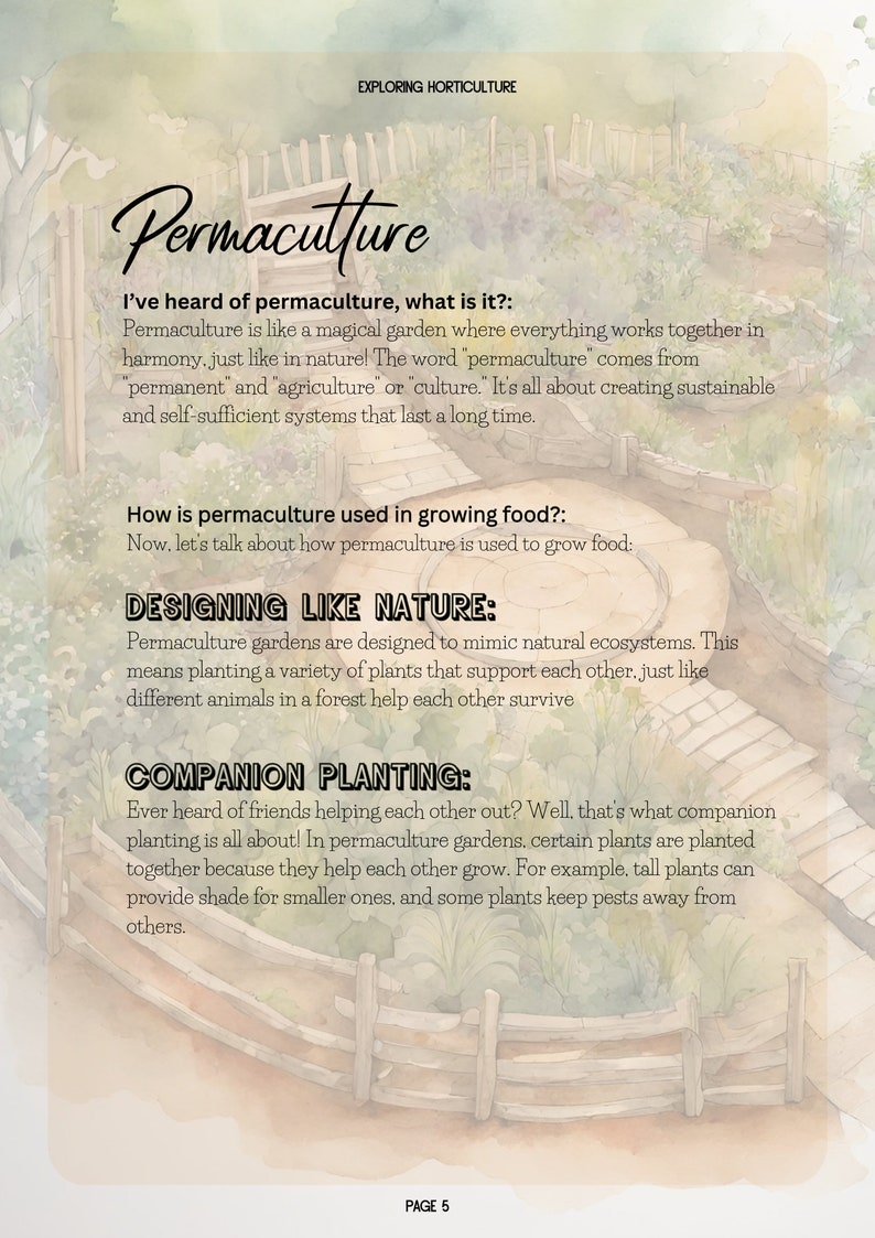 Unit Study Gardening Plants Horticulture Printable Resource Gardens ...