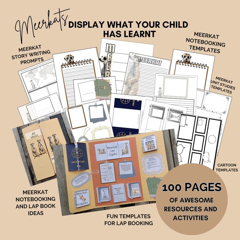 Animal Homeschool Study Meerkat Unit Study African Animals Safari ...