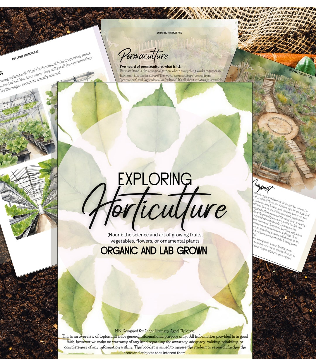 Unit Study Gardening Plants Horticulture Printable Resource Gardens ...