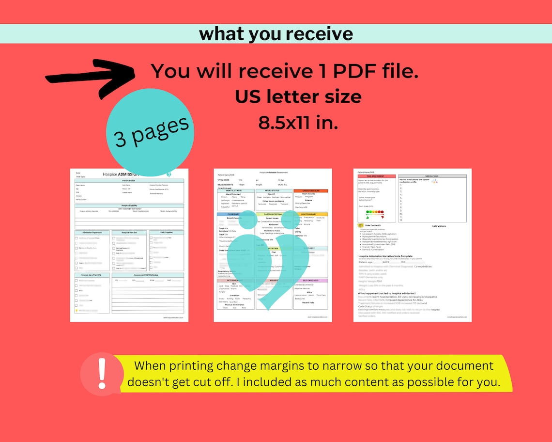 Hospice Admission Checklist, Head to Toe Assessment Cheat Sheet ...