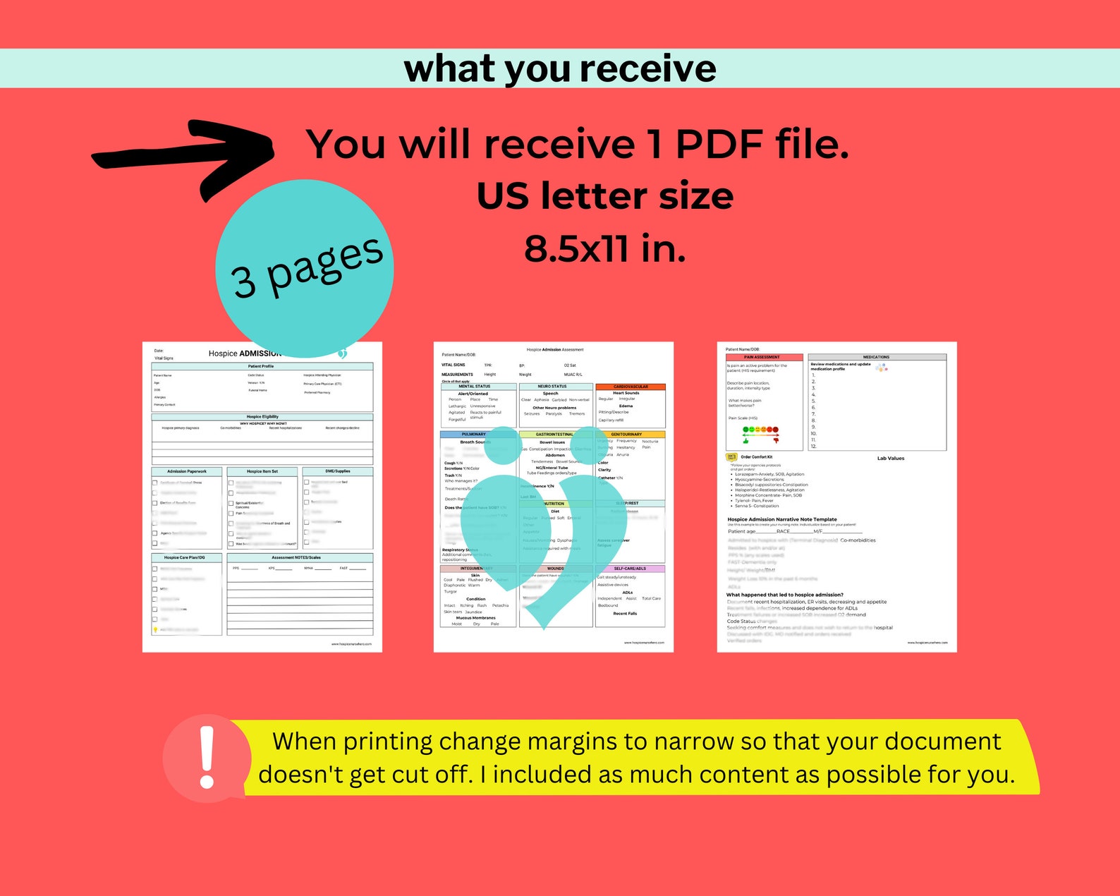 Hospice Admission Checklist, Head to Toe Assessment Cheat Sheet ...